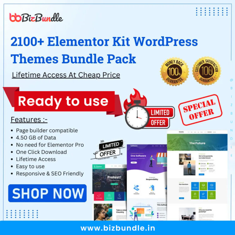 2100+ Elementor Pro Kit + Plugins – Biz Bundle